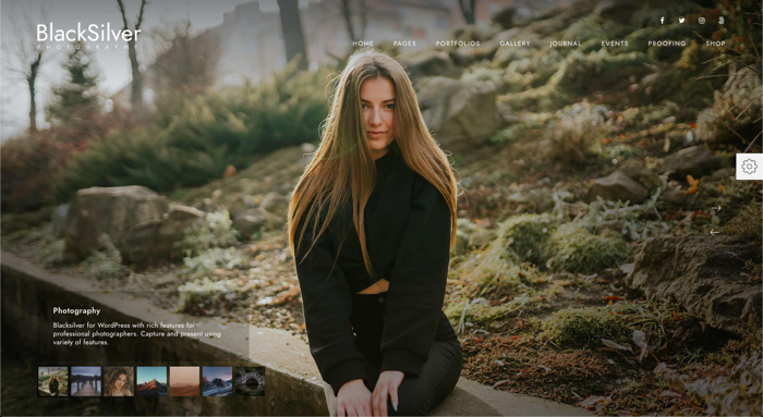 写真家のポートフォリオサイト構築の為のWordPressテーマ【Blacksilver】 | studioDoghands