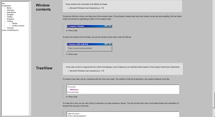 懐かしのWindows98風UIを再現するCSSライブラリ「98.css」 | studioDoghands